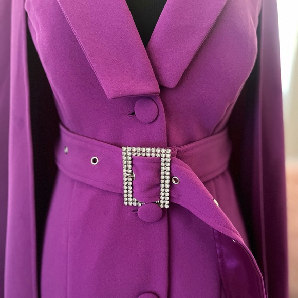 Dresses | Purpose Dress With Cape And Belt With Blung | Poshmark